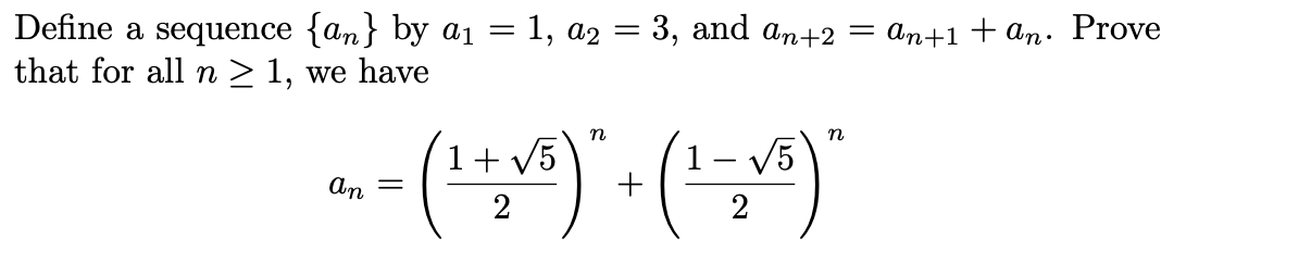 Solved Define a sequence {an} by a1=1,a2=3, and | Chegg.com