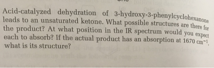 Solved Acid-catalyzed dehydration of | Chegg.com
