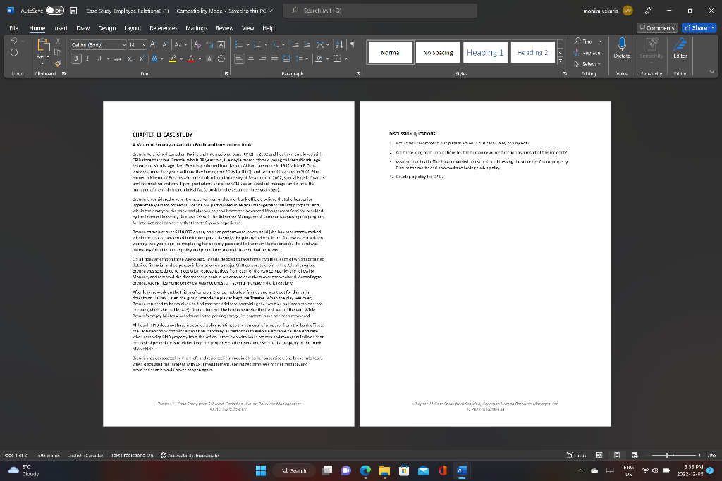 CHAPTLR 11 CASE STUDY decussian aucious 4. | Chegg.com