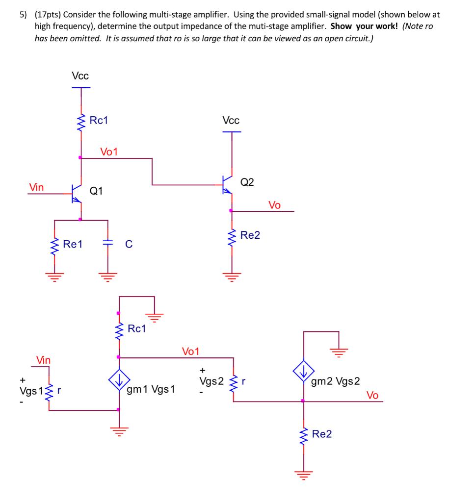 Solved 5) (17pts) Consider the following multi-stage | Chegg.com