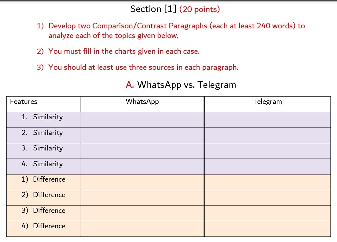 Section [1] (20 points) 1) Develop two | Chegg.com
