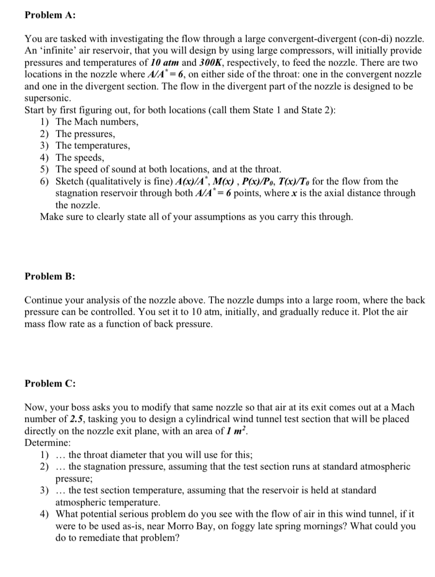 Solved Problem A:You are tasked with investigating the flow | Chegg.com