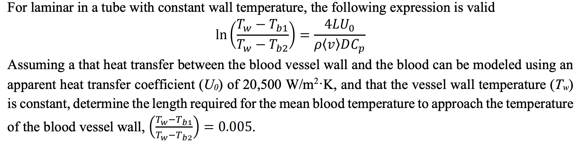 Solved 2. (30 pts) Heat Transport through Blood Flow. During | Chegg.com