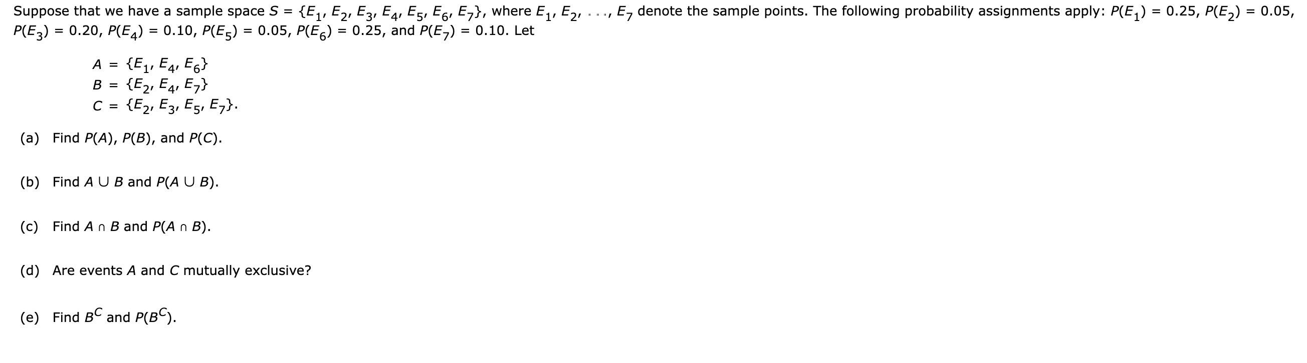 Solved Suppose that we have a sample space | Chegg.com