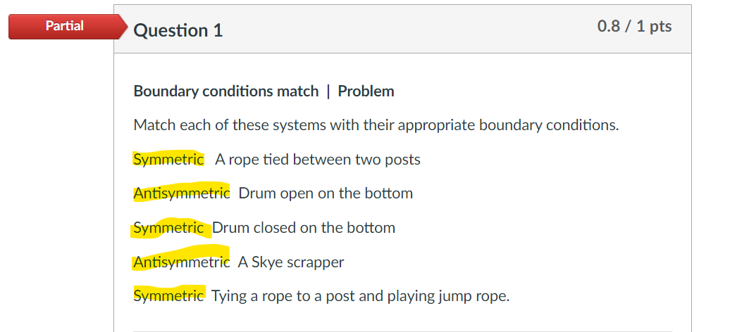 Solved Boundary conditions match | Problem Match each of | Chegg.com