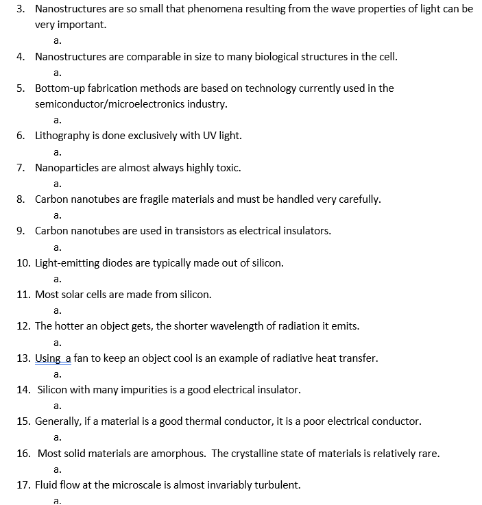 Solved 3. Nanostructures are so small that phenomena | Chegg.com