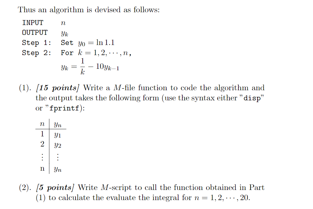 [20 points] This problem is about the unstable (or | Chegg.com