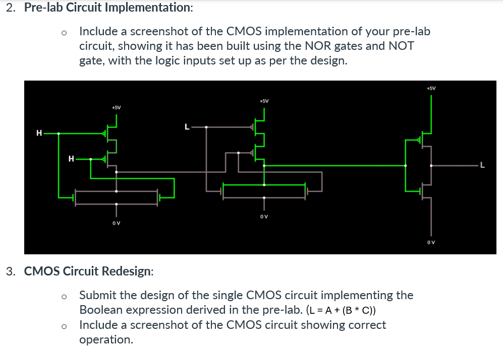 Finish part 2 ﻿and create the CMOS Circuit | Chegg.com