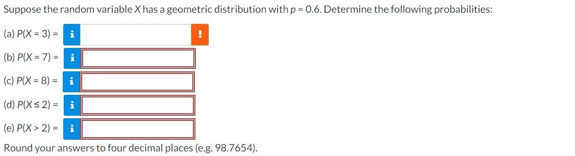 Solved Suppose the random variable X has a geometric | Chegg.com
