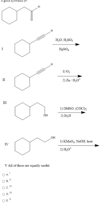 Solved A good synthesis of H20. H_SO; H2SO4 1) O; II 2) | Chegg.com