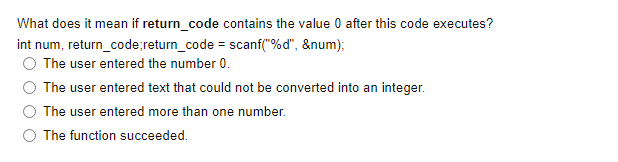 Solved What does it mean if return_code contains the value 0 | Chegg.com