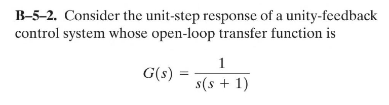Solved B-5-2. Consider the unit-step response of a | Chegg.com