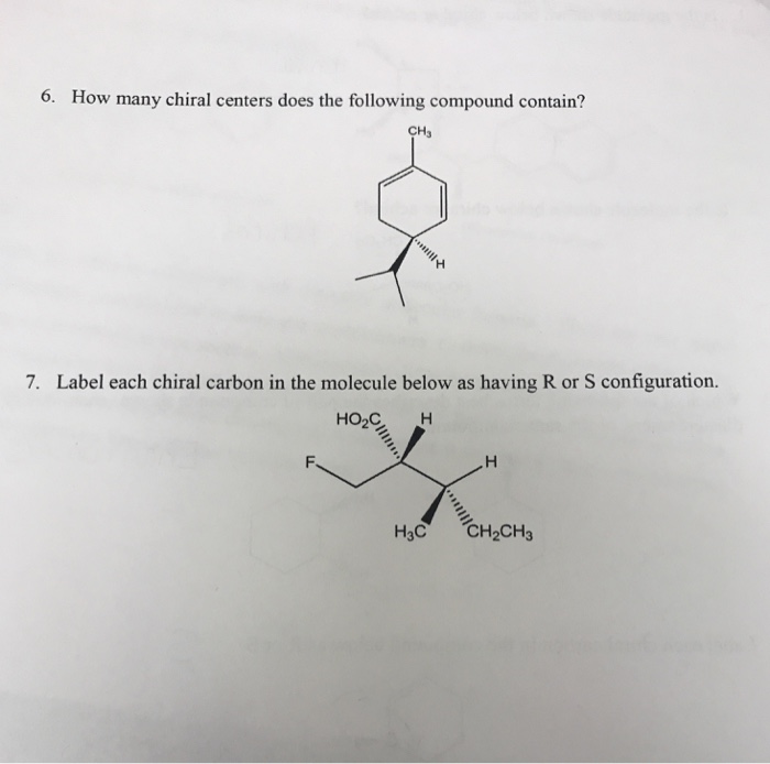 Solved 6. How many chiral centers does the following | Chegg.com