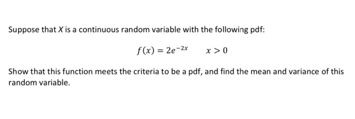 Solved Suppose that X is a continuous random variable with | Chegg.com