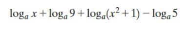 Solved Exercise #1 Combine into a single logarithm | Chegg.com