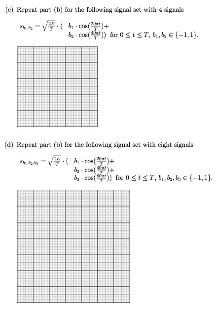 Solved 5. M-ary Signal Sets The following signal set is used | Chegg.com