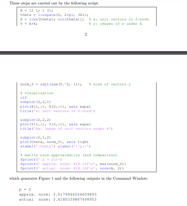 Solved 5. (Visualizing matrix norms; adapted from LM | Chegg.com