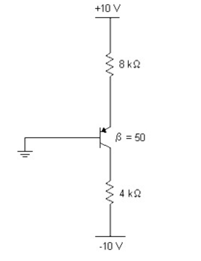 Solved In the circuit shown in the figure, determine IB, IE, | Chegg.com