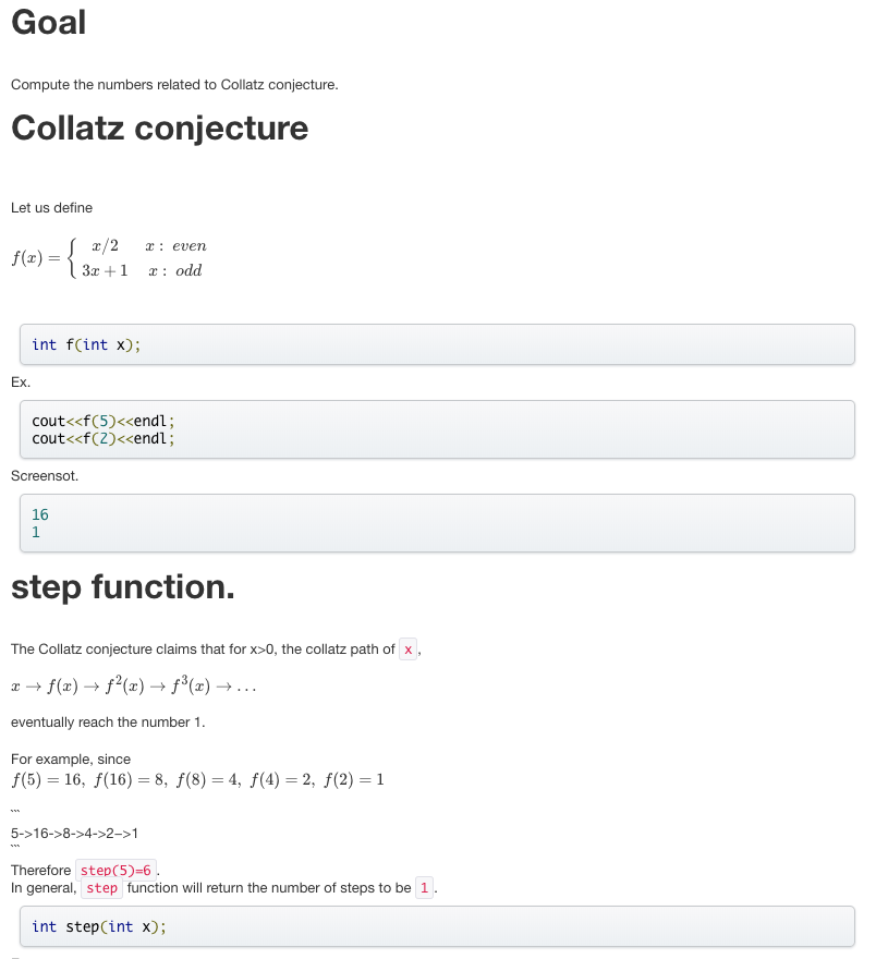 Solved Goal Compute the numbers related to Collatz | Chegg.com