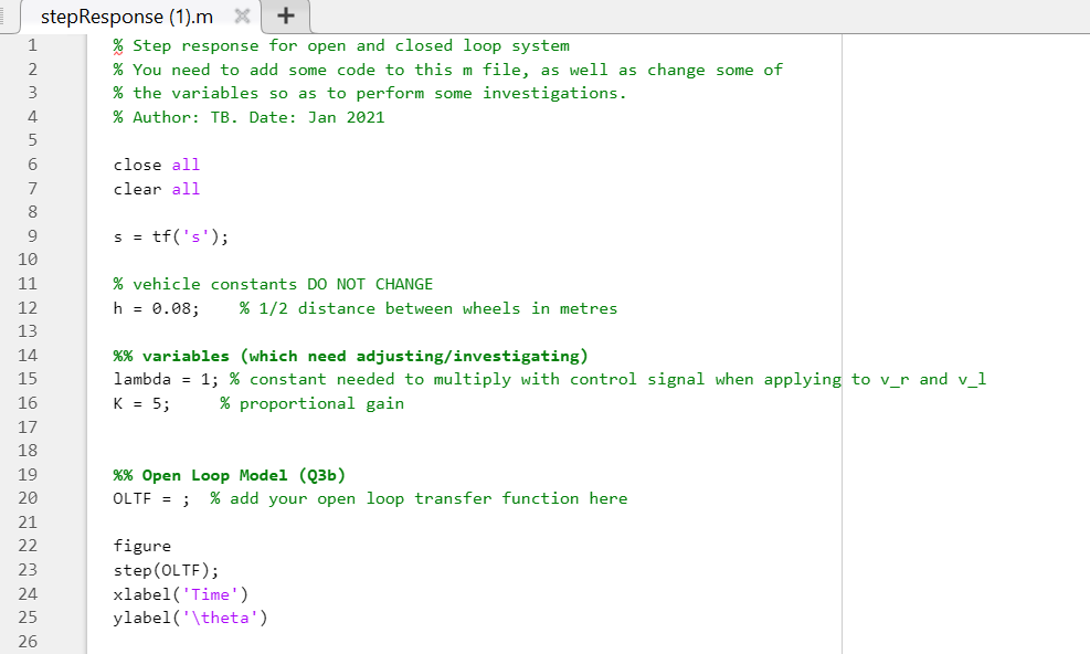 Solved Using The Transfer Function Plot The Step Response 