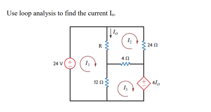 Solved Use Loop Analysis To Find The Current I0