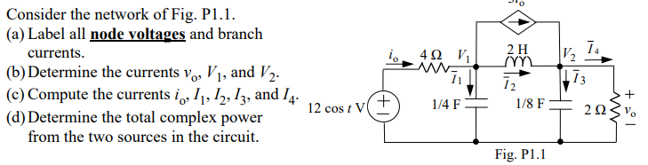 Solved Consider the network of Fig. P1.1. (a) Label all node | Chegg.com