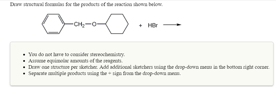 Solved Draw structural formulas for the products of the | Chegg.com