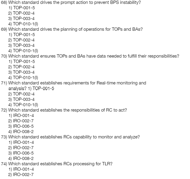 Solved 68) Which standard drives the prompt action to | Chegg.com