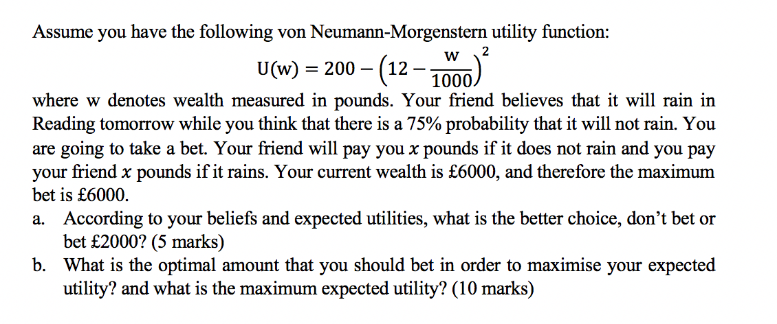 Solved W 2 Assume you have the following von | Chegg.com