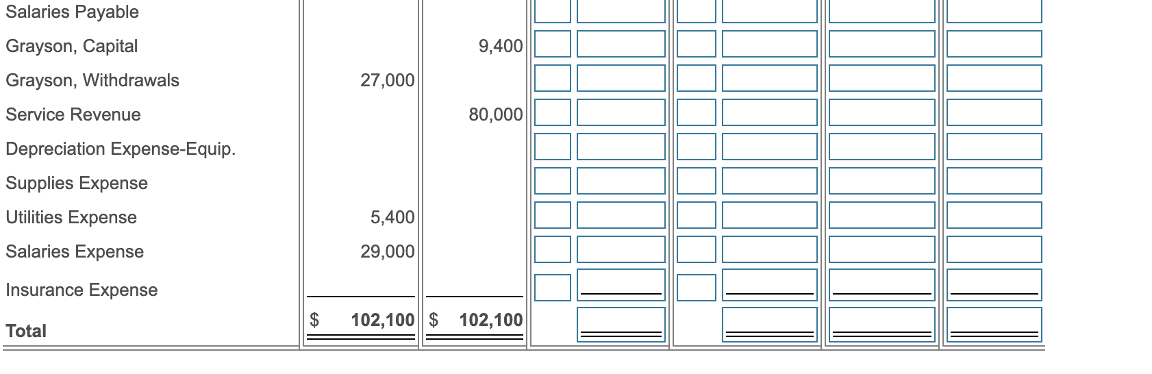 Solved Grayson Theater Production Company Worksheet December | Chegg.com