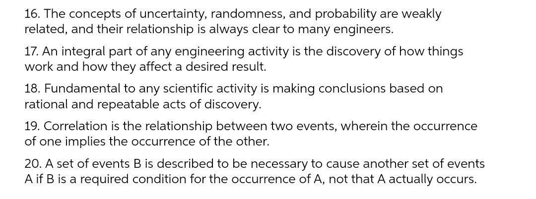 Solved 16. The concepts of uncertainty, randomness, and | Chegg.com