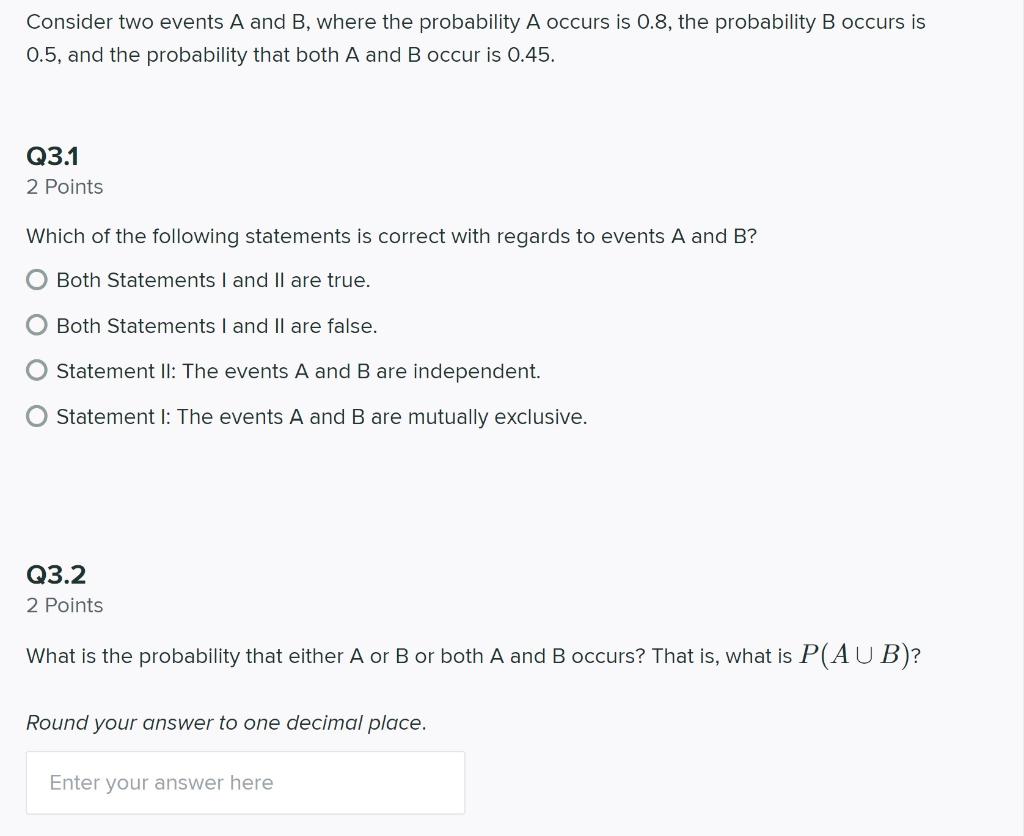 Solved Consider two events A and B, where the probability A | Chegg.com