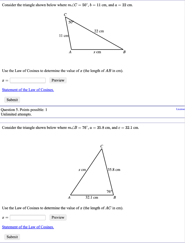 Solved Consider the triangle shown below where m∠C=50∘,b=11 | Chegg.com
