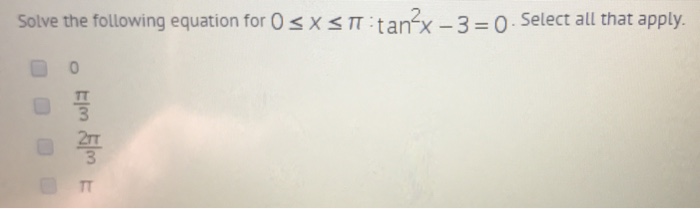 Solved Which of the following possible trigonometric | Chegg.com
