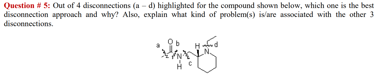 Solved Question # 5: Out of 4 disconnections (a – d) | Chegg.com