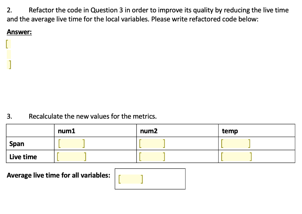 Solved Question 3. [14 marks] 1. Calculate the span, the | Chegg.com
