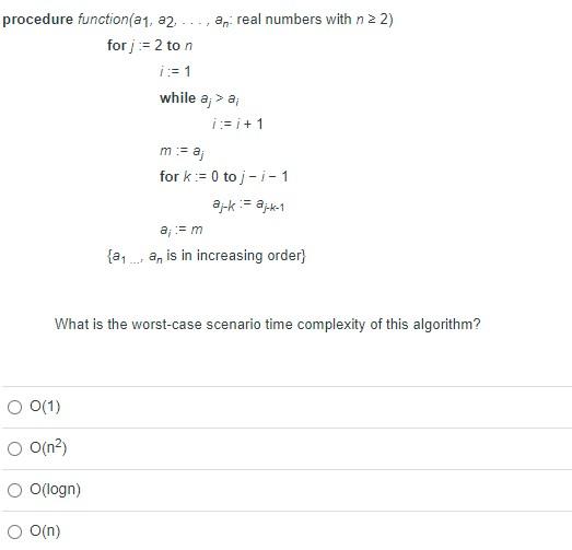 Solved cedure function ( x : integer, a1,a2,…,an : | Chegg.com