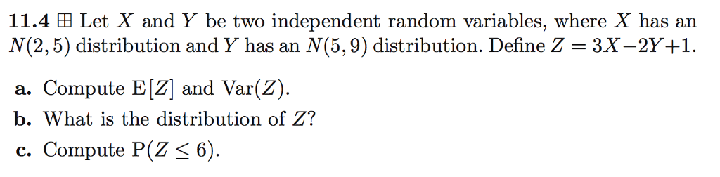 Solved 11.4田Let X and Y be two independent random variables, | Chegg.com