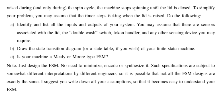 Solved 6) FSM design (10 points) You are asked to design a | Chegg.com