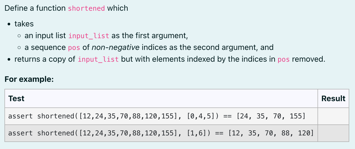 Solved Define a function shortened which a • takes o an | Chegg.com