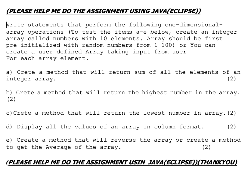 Solved Please Help Me Do The Assignment Using 