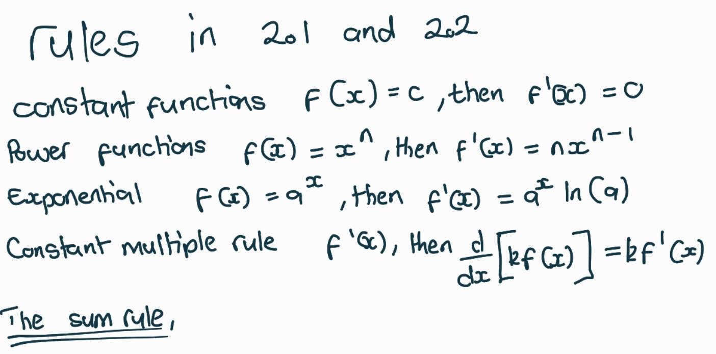 Solved rules in 201 and 202 constant functions F(x)=c, then | Chegg.com