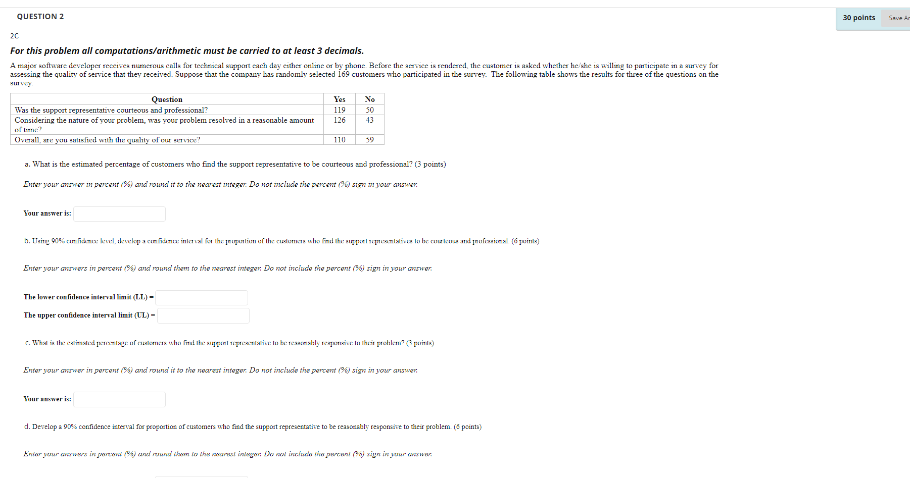 Solved QUESTION 2 30 points Save Ar 2C For this problem all | Chegg.com