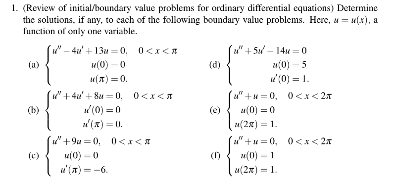 Solved Review Of Initial Boundary Value Problems For