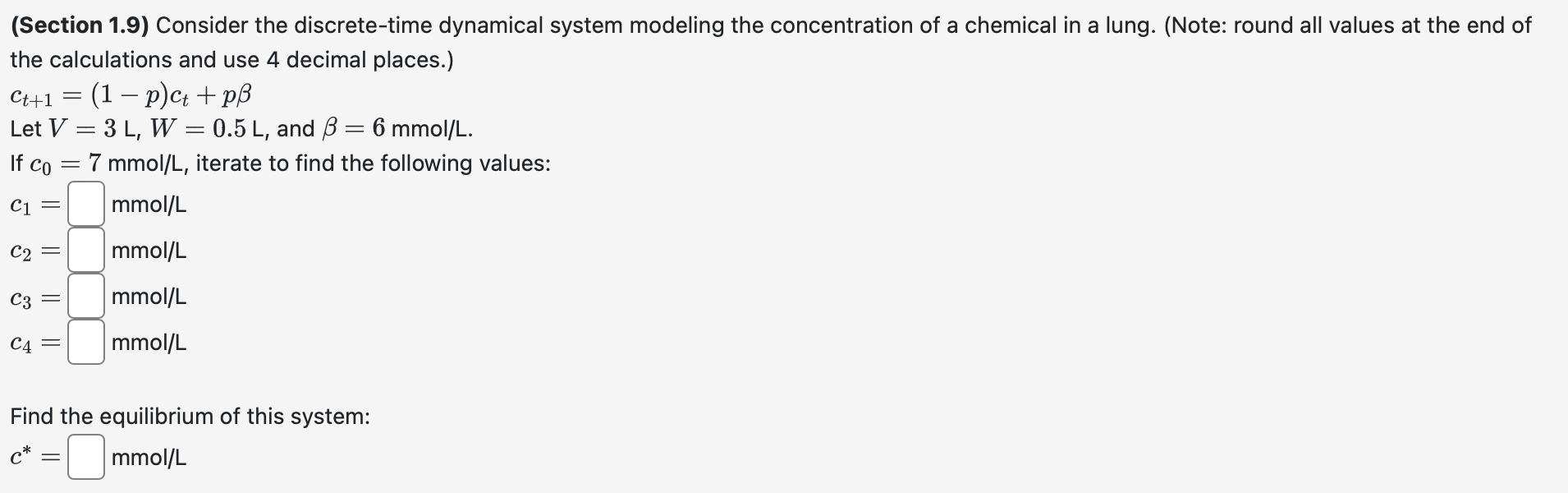 Solved (Section 1.9) Consider the discrete-time dynamical | Chegg.com