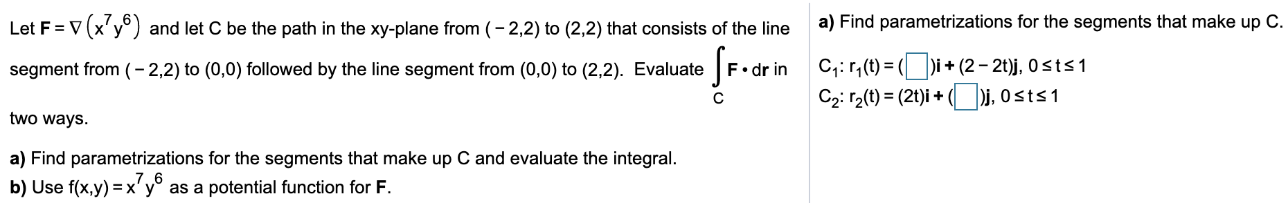 Solved a) Find parametrizations for the segments that make | Chegg.com