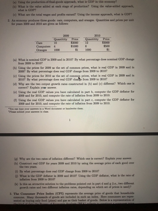 Solved (a) Using the production-of-final-goods approach, | Chegg.com