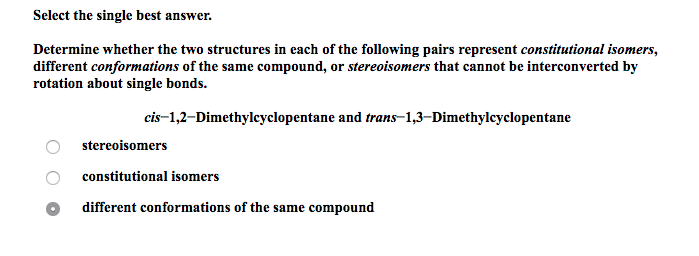 Solved Select the single best answer. Determine whether the | Chegg.com