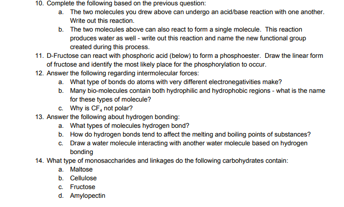 10. Complete the following based on the previous | Chegg.com