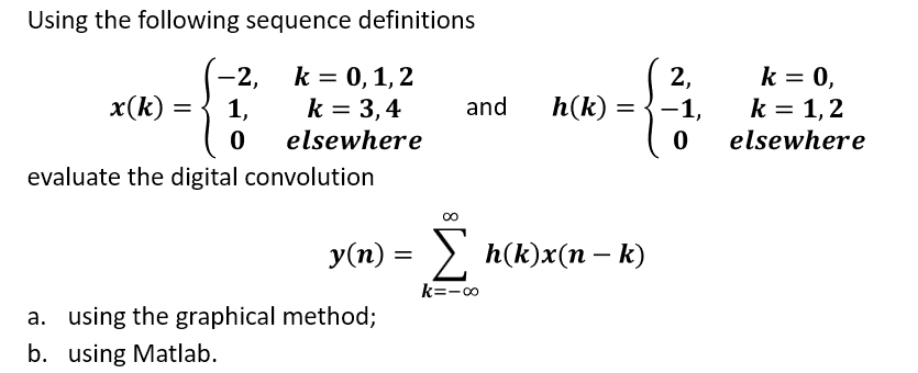 Using the following sequence definitions | Chegg.com